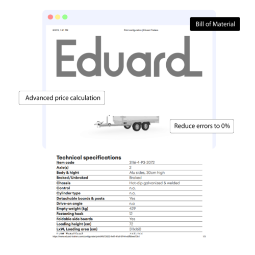 Eduard - Configurator for Trailers | Expivi 3D